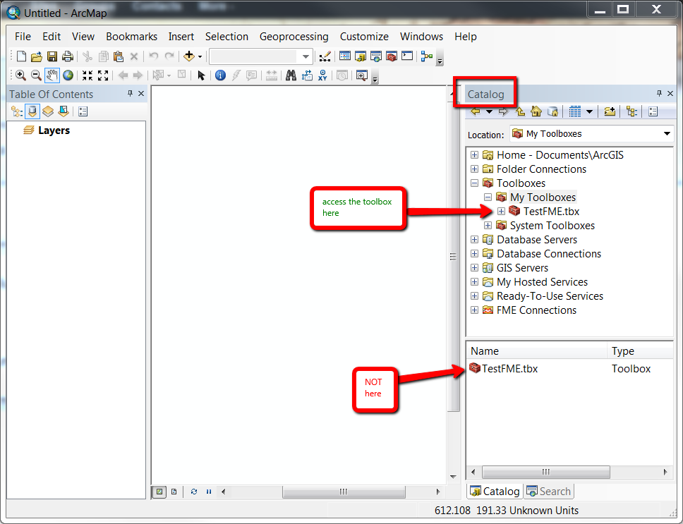 Creating an FME ETL Tool in a New Toolbox in ArcGIS causes an error ...
